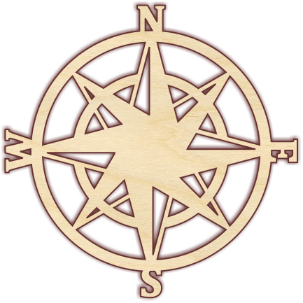 Compass Rose - The Wooden Hare