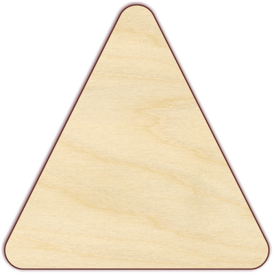 Triangle Rounded Corners Wood Pieces - The Wooden Hare